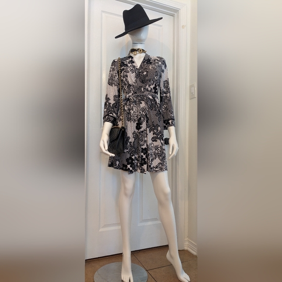 Linea Donatella | Dresses | Linea Donatella Black White Polka Dot ...